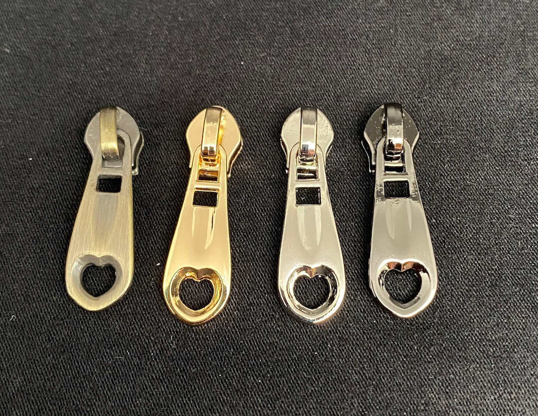 Zipper heart, Narrow / Slider for Narrow Zippers With Plastic ...