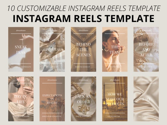 10 Instagram Reels Cover Templates Custom Canva Template for - Etsy