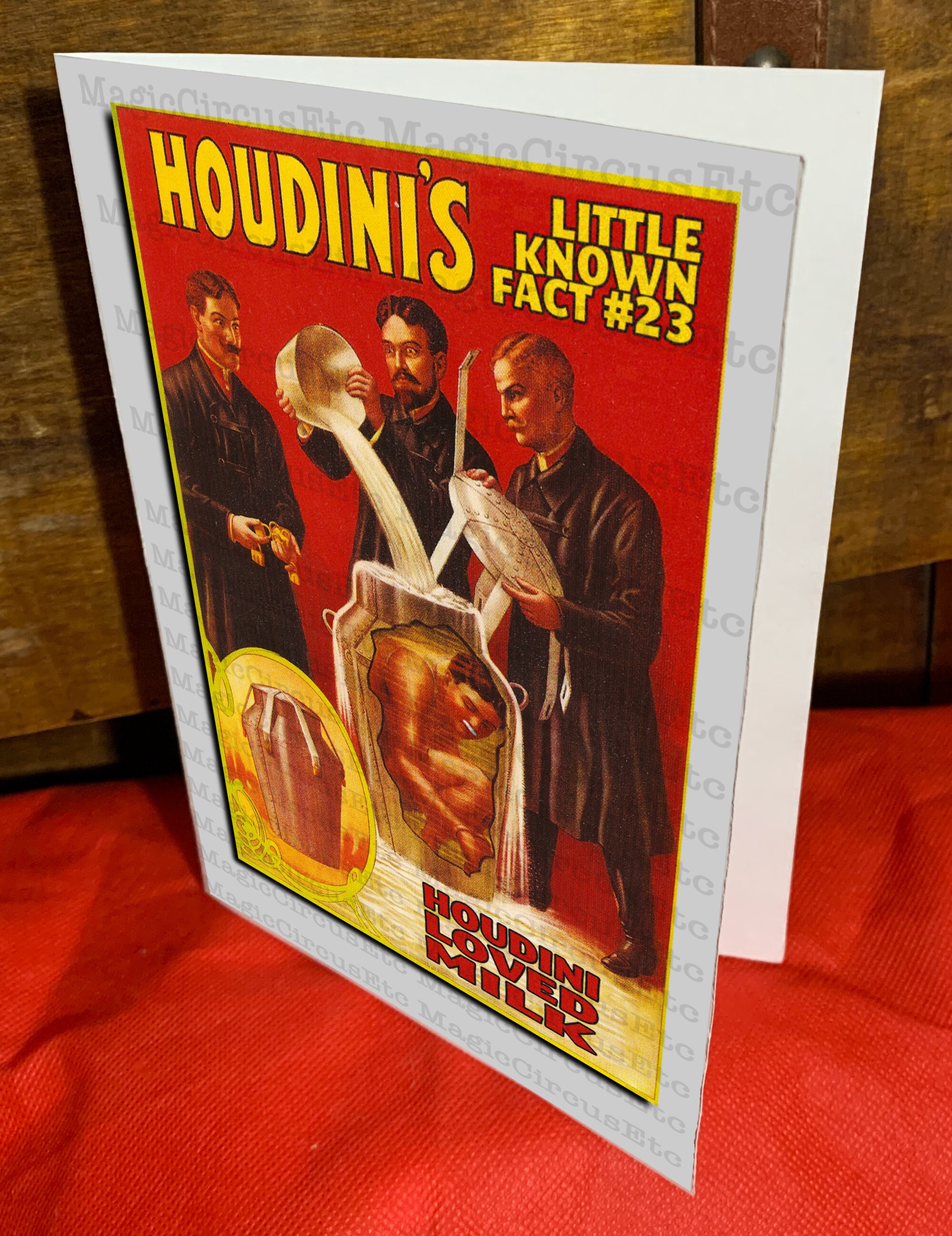 Houdini Famous Milk Can Escape Funny Greeting Card for Magic - Etsy