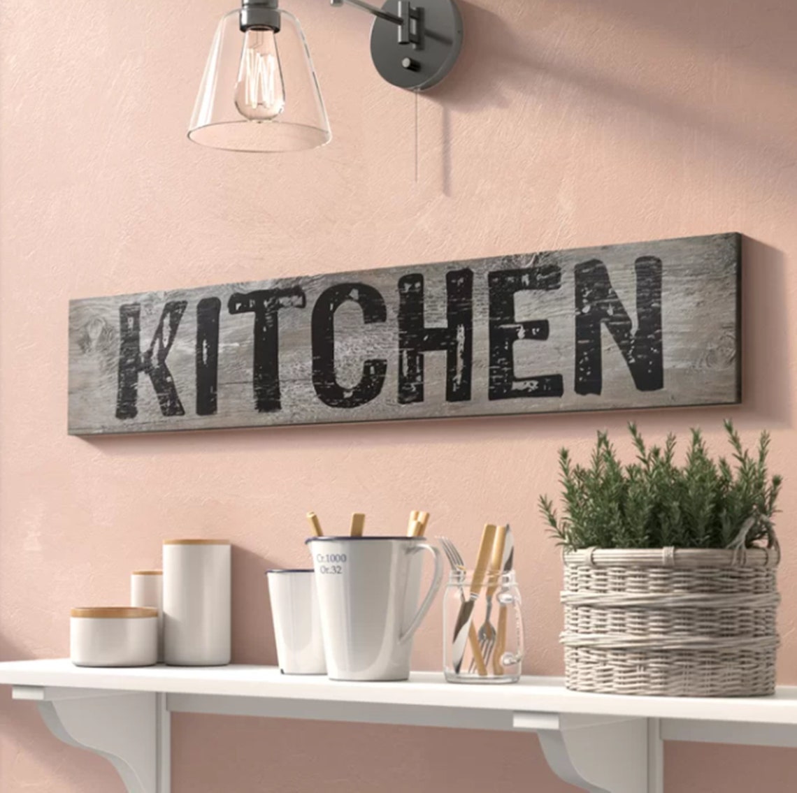 Kitchen Wood Wall Sign, Farmhouse Kitchen Decor, Wall Art - Etsy