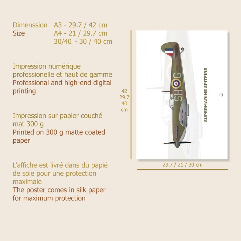 Supermarine Spitfire Poster / Airplane Collection - Etsy UK