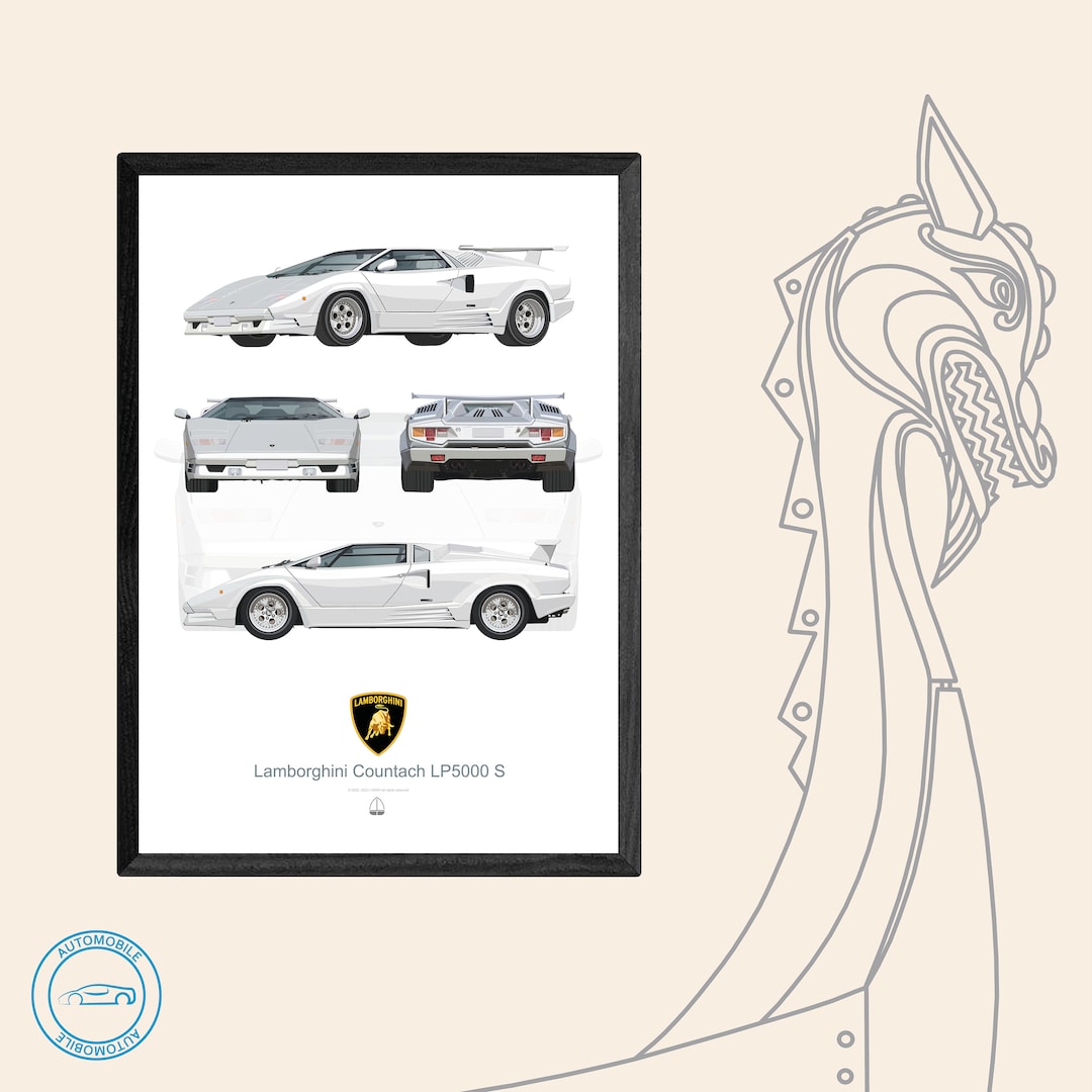 Lamborghini Countach LP5000 S Poster / Automobile Collection - Etsy UK