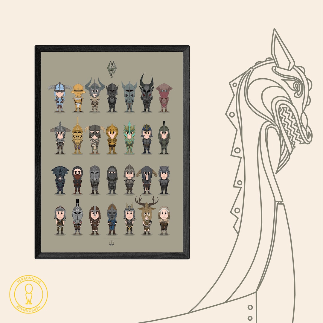 Skyrim Armor Poster / Character Collection - Etsy