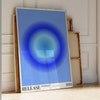 Blue Blur Aura Digital Poster, Printable Blue Gradient Wall Print, Aura ...