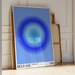 Blue Blur Aura Digital Poster, Printable Blue Gradient Wall Print, Aura ...