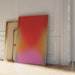 Pink Square Gradient Canvas, Dreamy Pink Aura Stretched Canvas, Large ...
