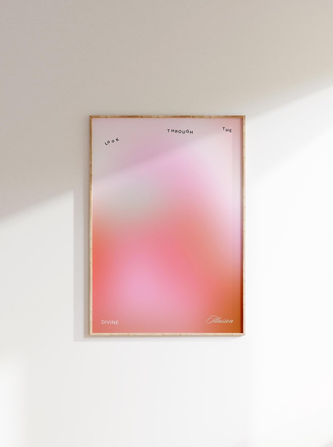 Gradient Art Print, Colorful Aura Poster, Positive Affirmation ...