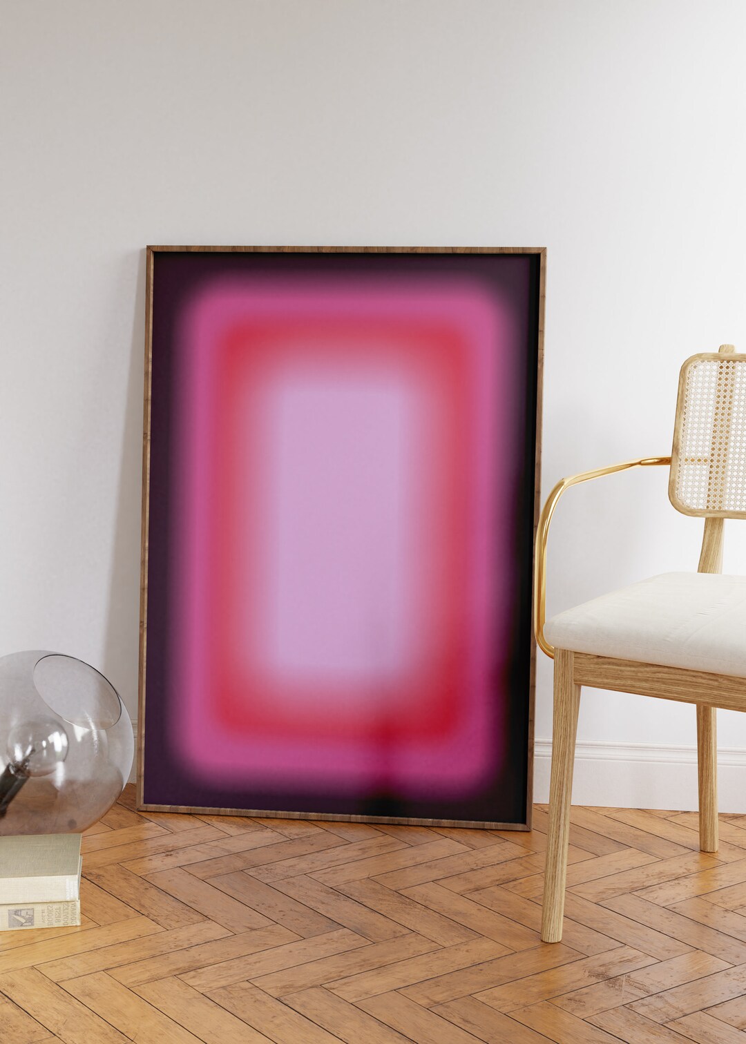 Rectangular Aura Gradient Art Print, Spiritual Glow Poster - Etsy