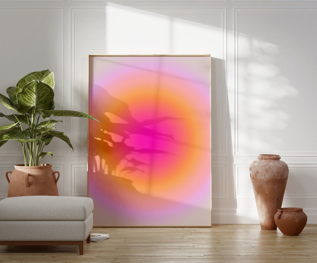 Dreamy Aura Gradient Print - Angel Numbers, Spiritual Poster, Positive Affirmations, Self Care ...