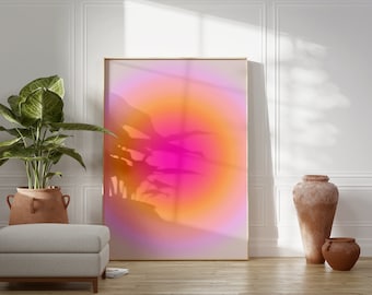 Gradient Wall Art Aura Poster Gradient Print Yoga Poster Etsy