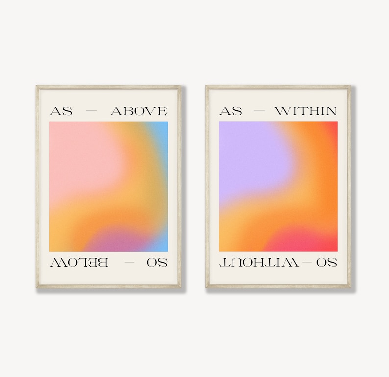 Set of 2 Spiritual Wisdom Art Print Digital Print | Etsy