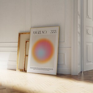 333 Poster, 333 Gradient Poster, Pink Aura Poster, Angel Number 333 ...