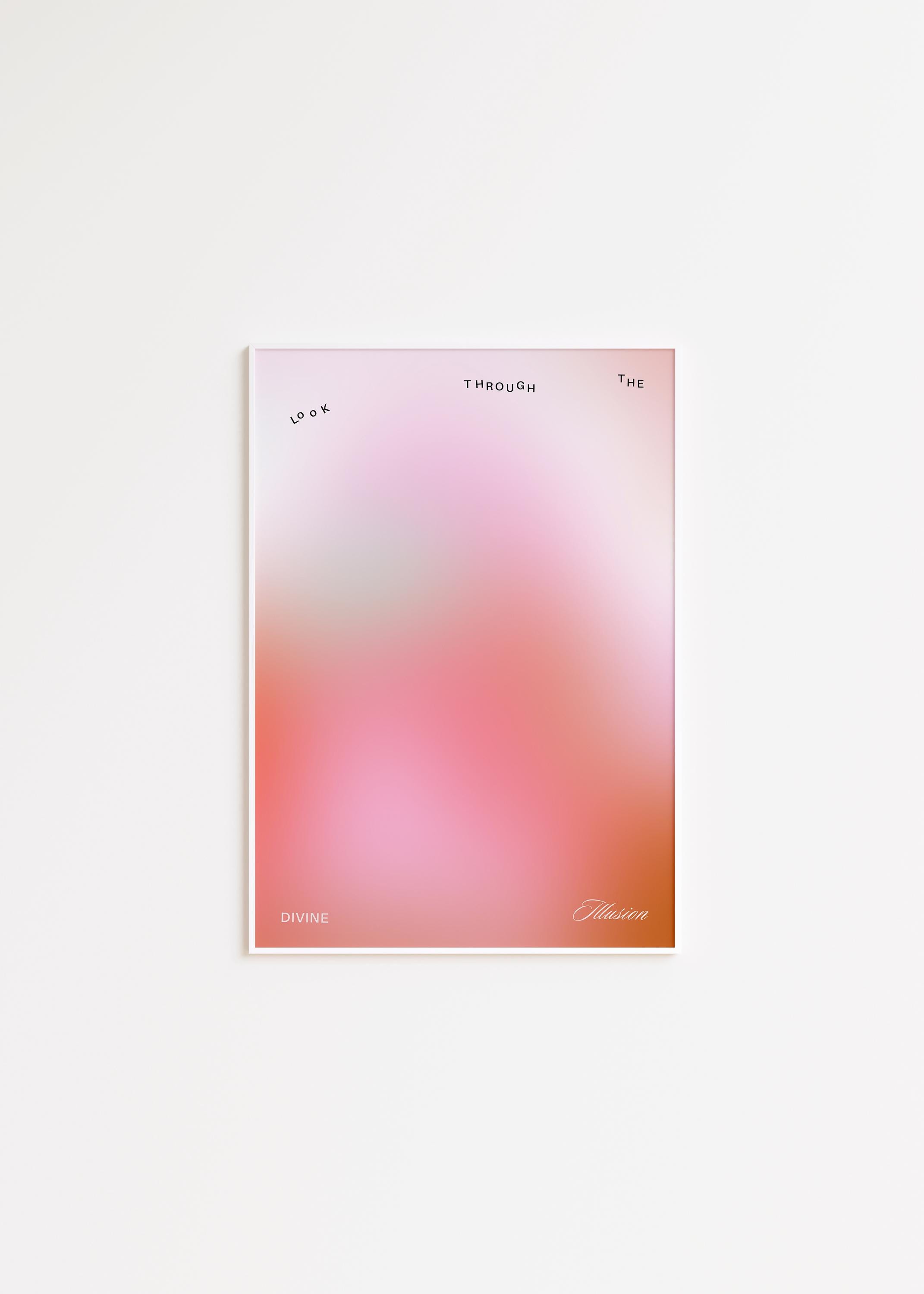 Gradient Art Print, Colorful Aura Poster, Positive Affirmation ...