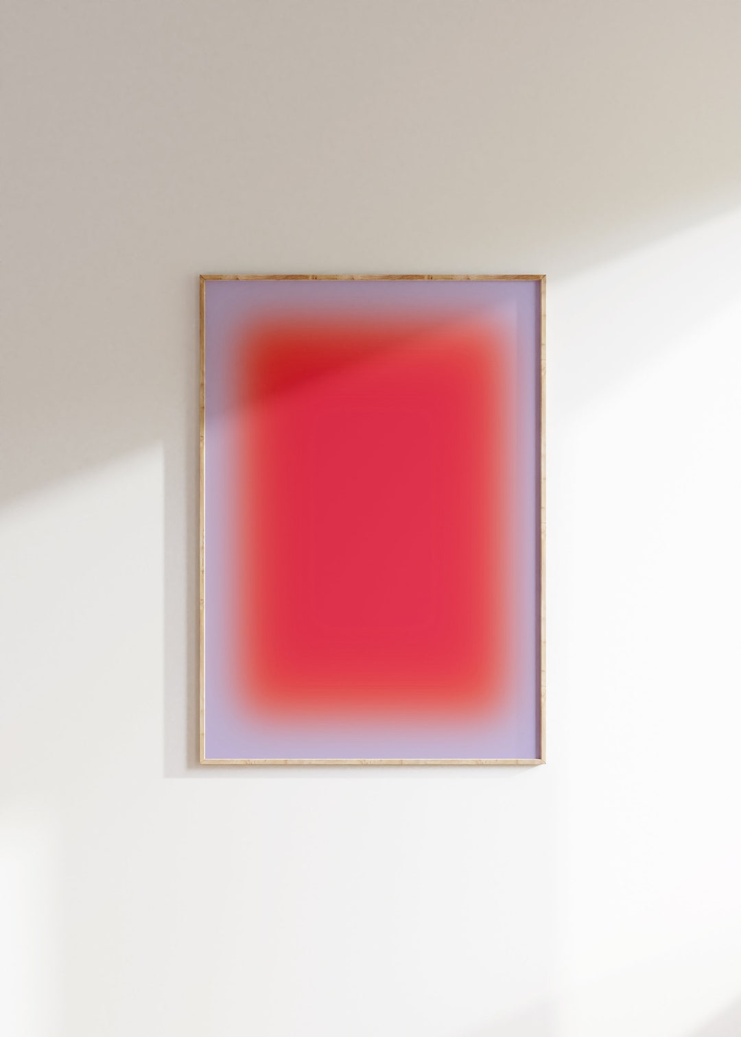 Red Lilac Glow Aura Poster, Lilac Red Gradient Art Print, Gradient Wall ...