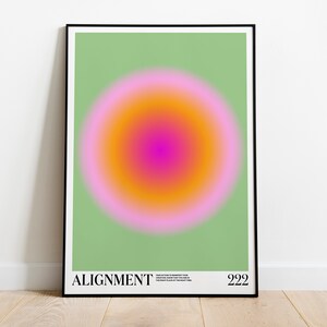 222 Poster, 222 Gradient Poster, Green Aura Poster, Angel Number 222 ...