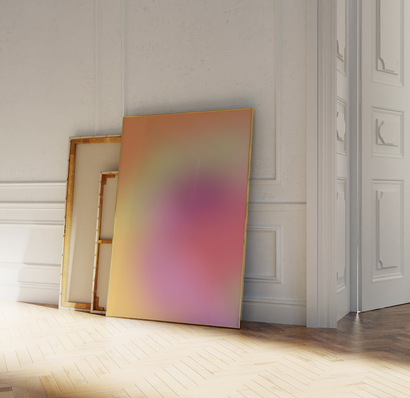 Set of 5 Art Prints, Trendy Gradient Aura Posters, Trust Your Intuition ...