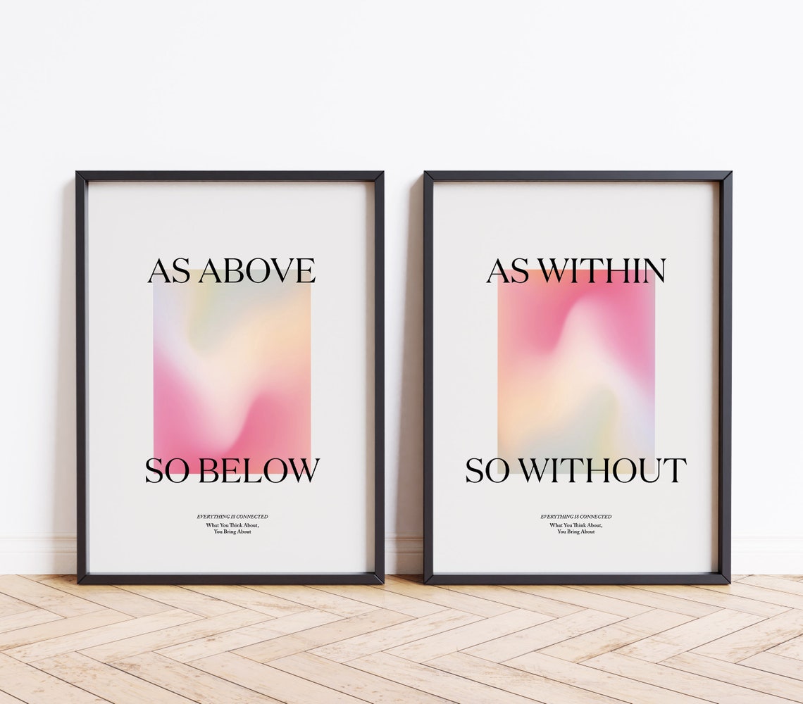 As Above so Below Spiritual Art Print Spiritual Poster - Etsy UK