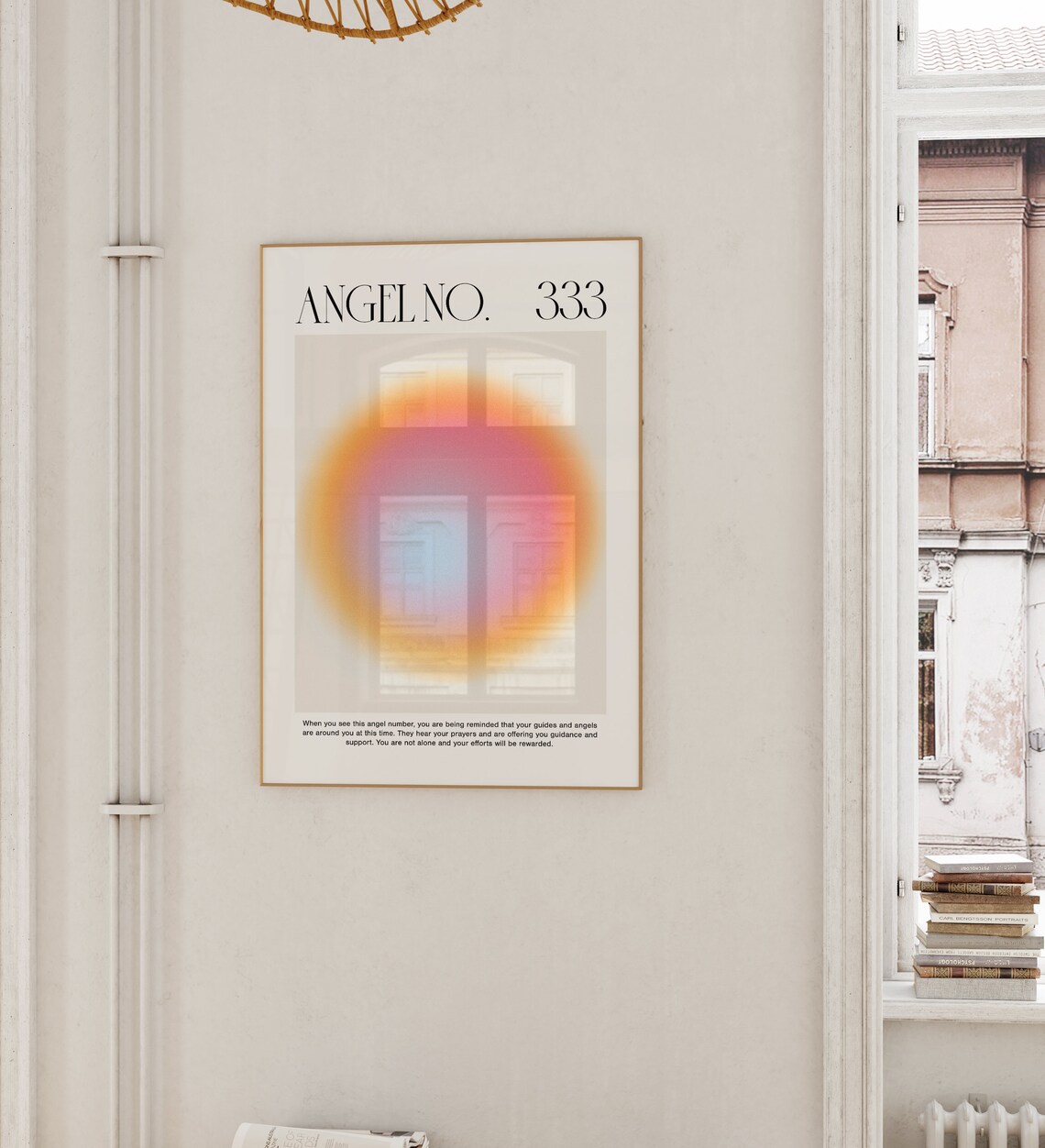 333 Poster, 333 Gradient Poster, Pink Aura Poster, Angel Number 333 ...