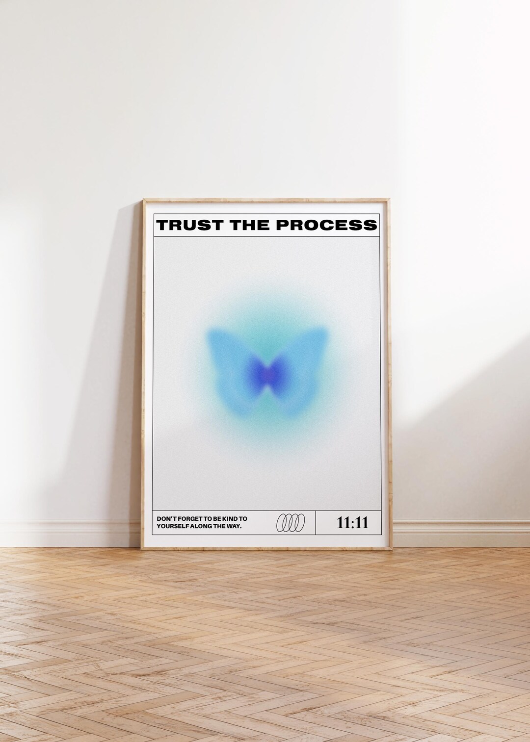 Blue Butterfly 'trust the Process' Art Print, Spiritual Dorm Decor ...
