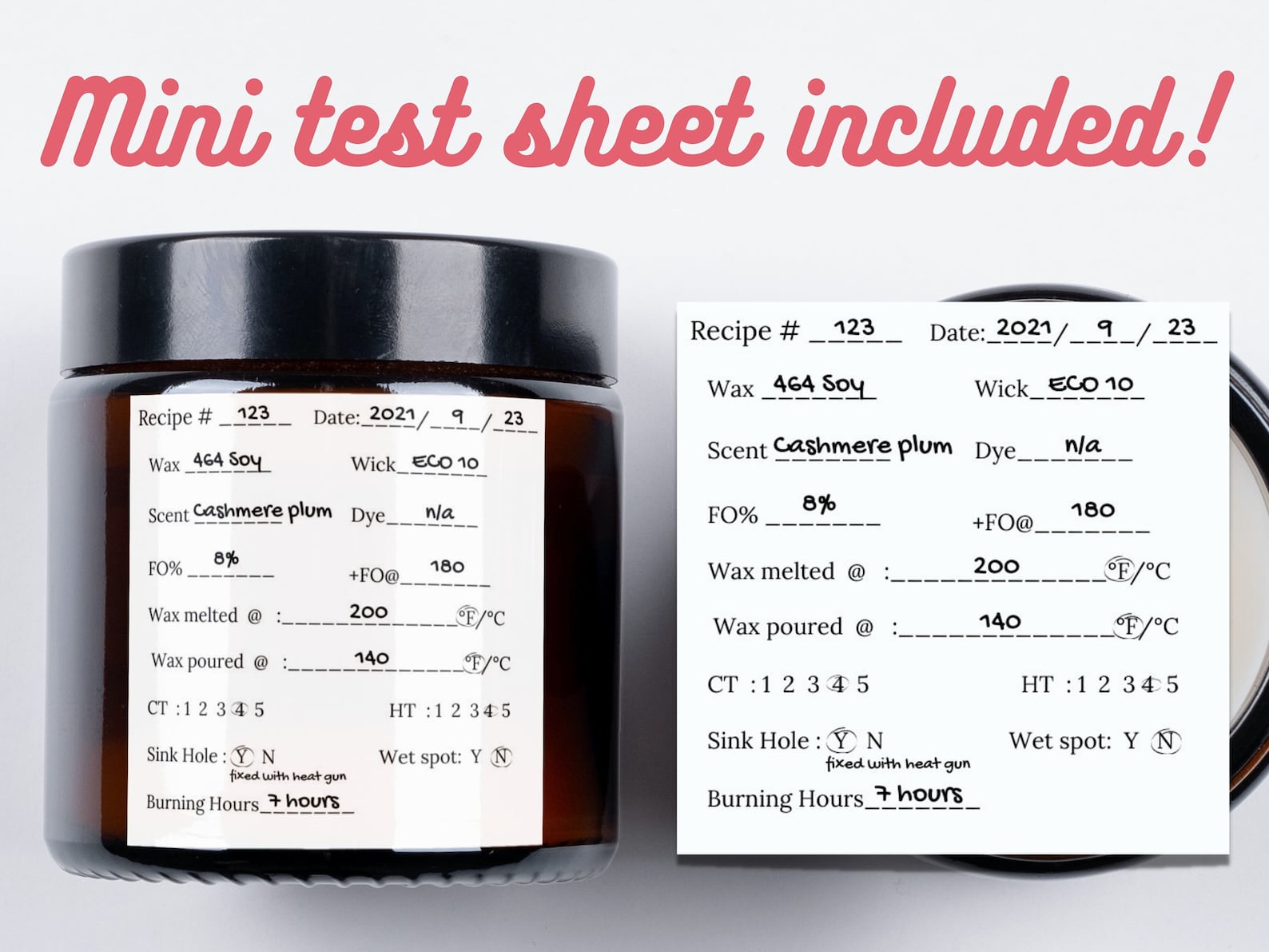 My Candle Recipe Book / Candle Making Sheet / Candle Testing Sheet ...