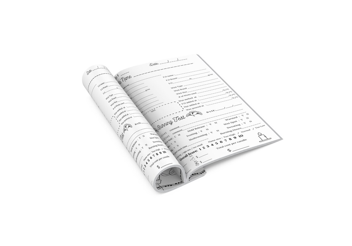 My Candle Recipe Book / Candle Making Sheet / Candle Testing Sheet ...