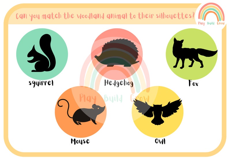 Woodland Animals Matching Activity| Montessori Woodland| Woodland ...