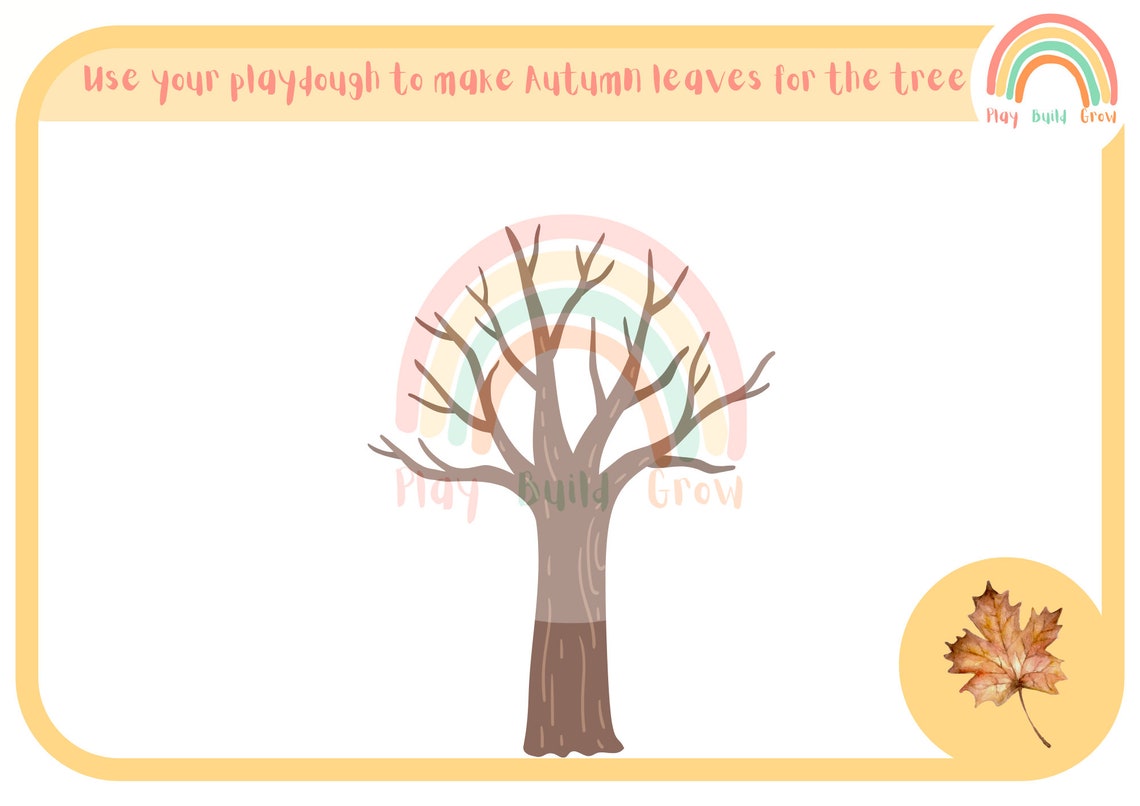 Autumn/fall| Printable Play Dough Mats| Play Dough Activity| Montessori ...