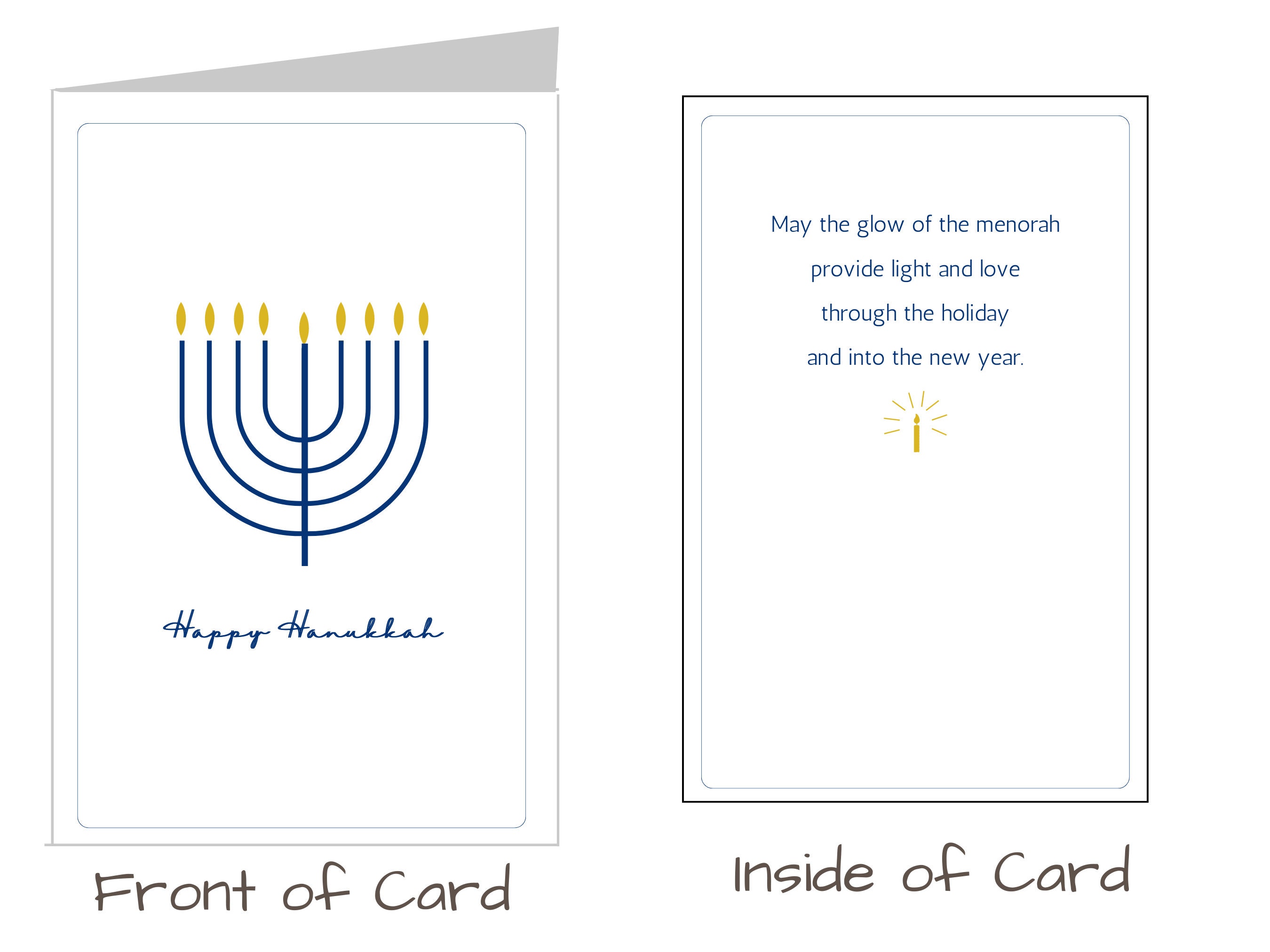 Printable Hanukkah Card | Minimalist Digital Hanukkah Card Elegant ...