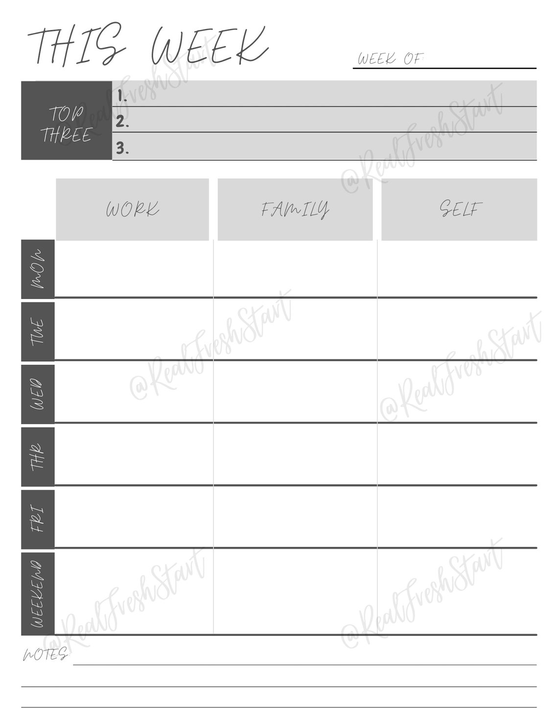 Goal Setting Download | Weekly Planner Worksheet | Goal Planner ...