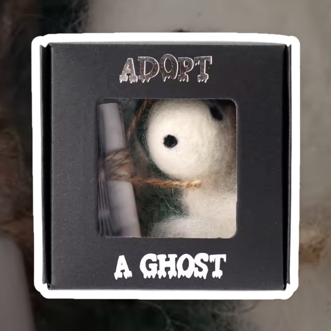 Adopt A Ghost Doll With Book of Contract Halloween Spooky Pocket Ghost ...