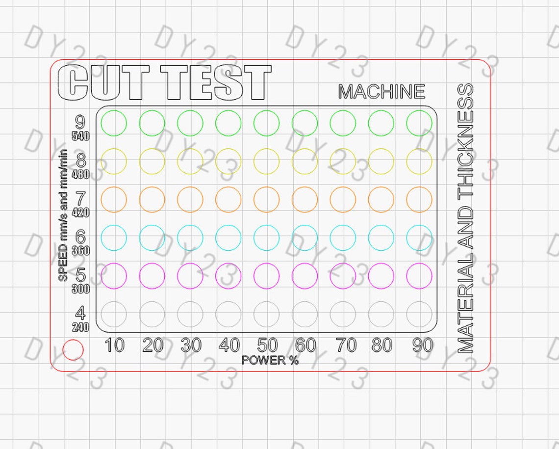 Cut Test File for Lightburn - Etsy