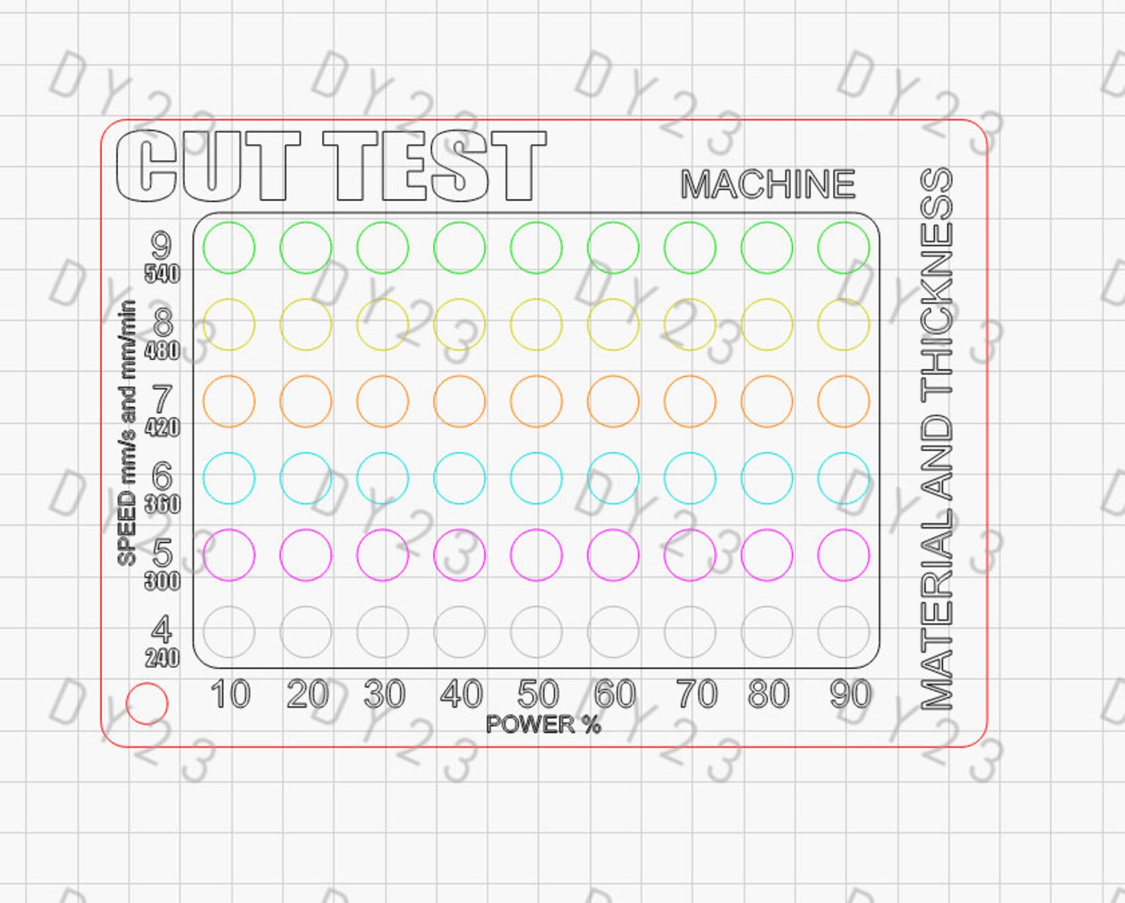 Cut Test File for Lightburn - Etsy