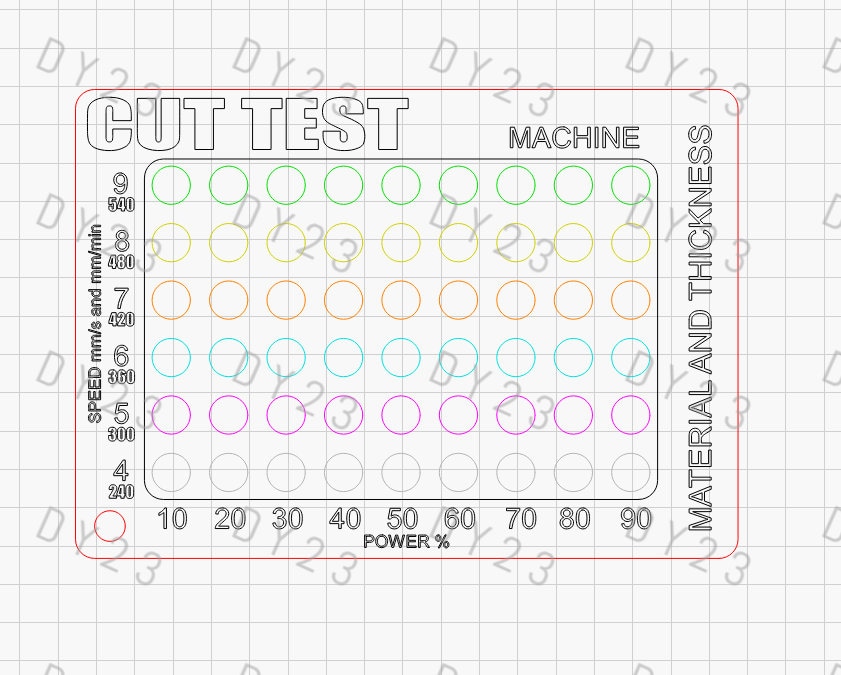 Cut Test File for Lightburn - Etsy