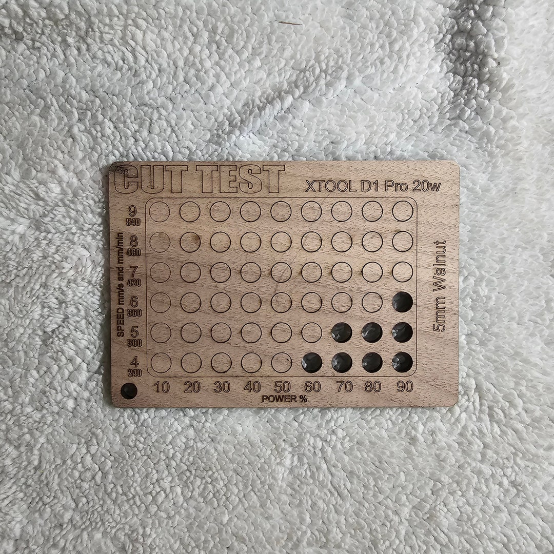 Cut Test File for Lightburn - Etsy