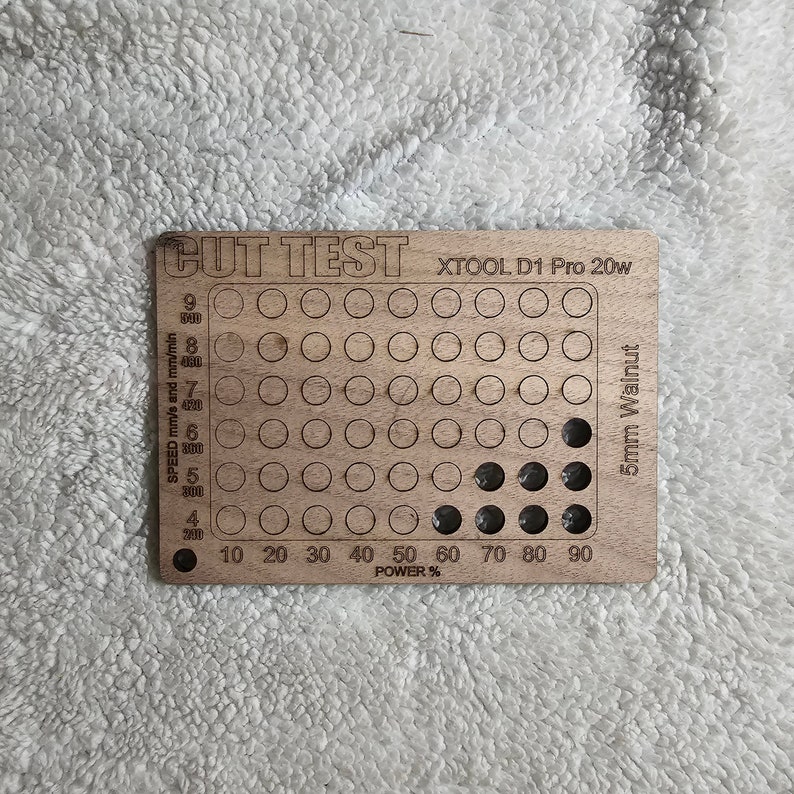 Cut Test File for Lightburn - Etsy