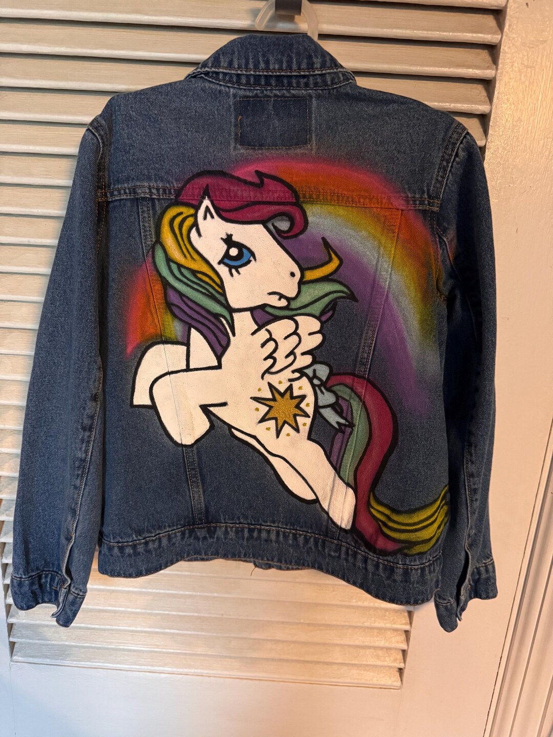 Custom Airbrushed My Little Pony Levi’s Jean Jacket Youth Girls M - Etsy