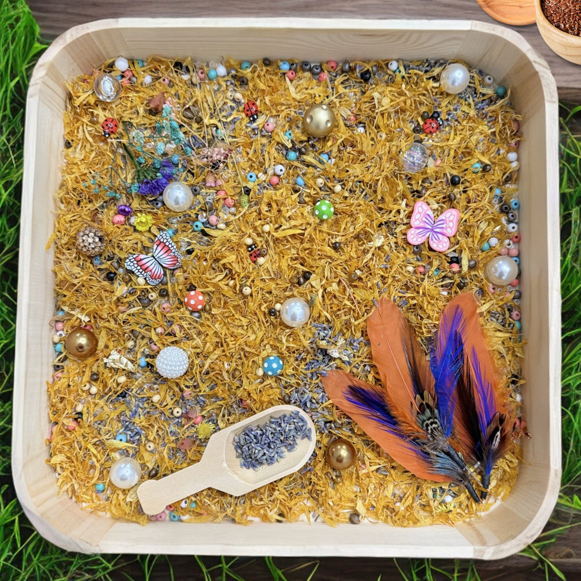 Nature Sensory Bin, Garden Sensory Filler, Sensory Bin Base, Flowers ...