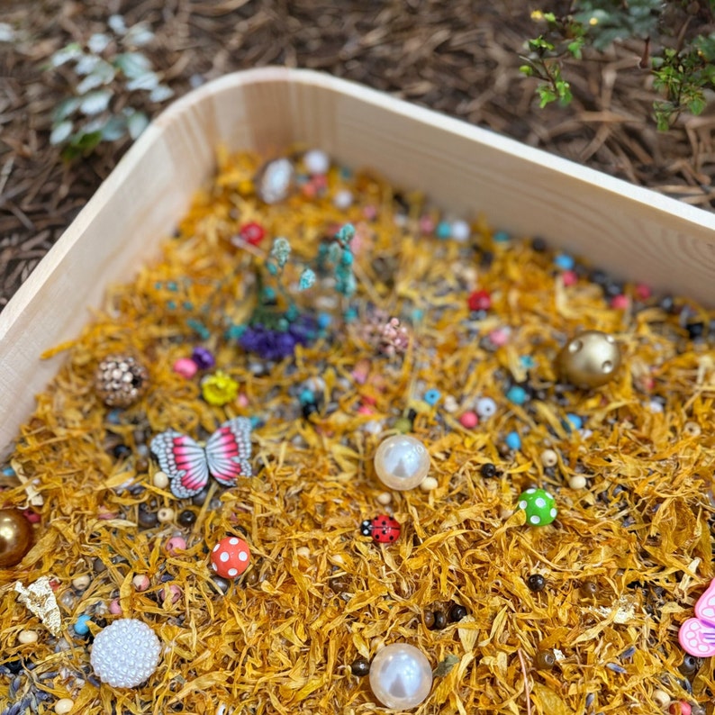Nature Sensory Bin, Garden Sensory Filler, Sensory Bin Base, Flowers ...