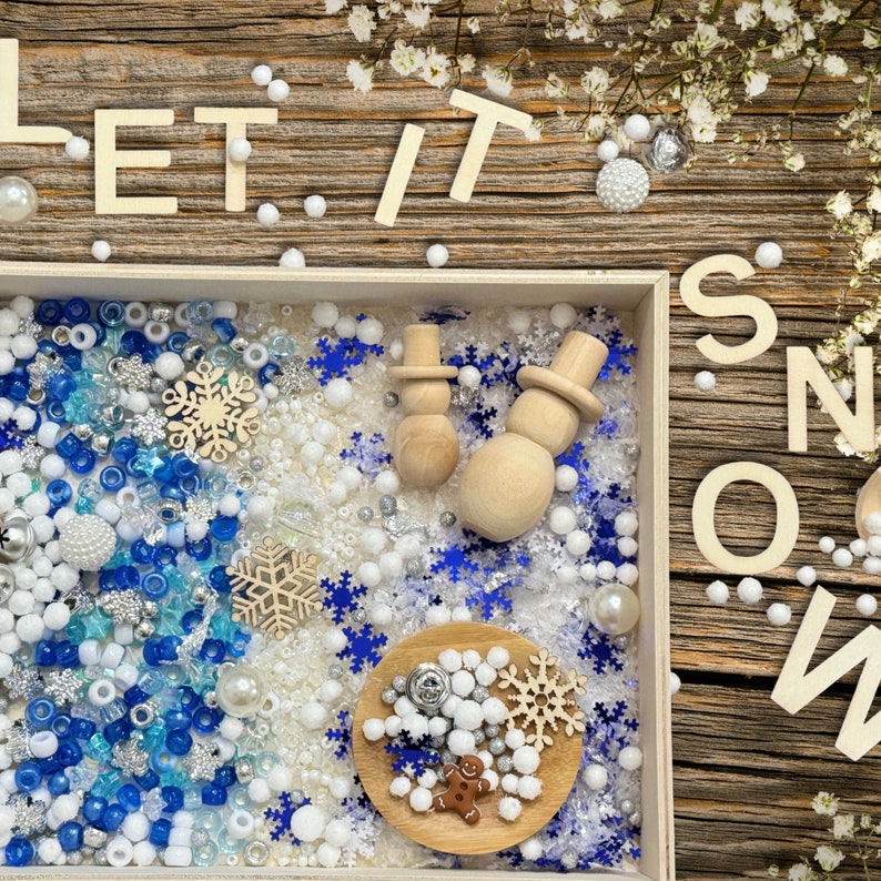 LET IT SNOW Sensory Activity, Sensory Tray, Winter Activity, Montessori ...