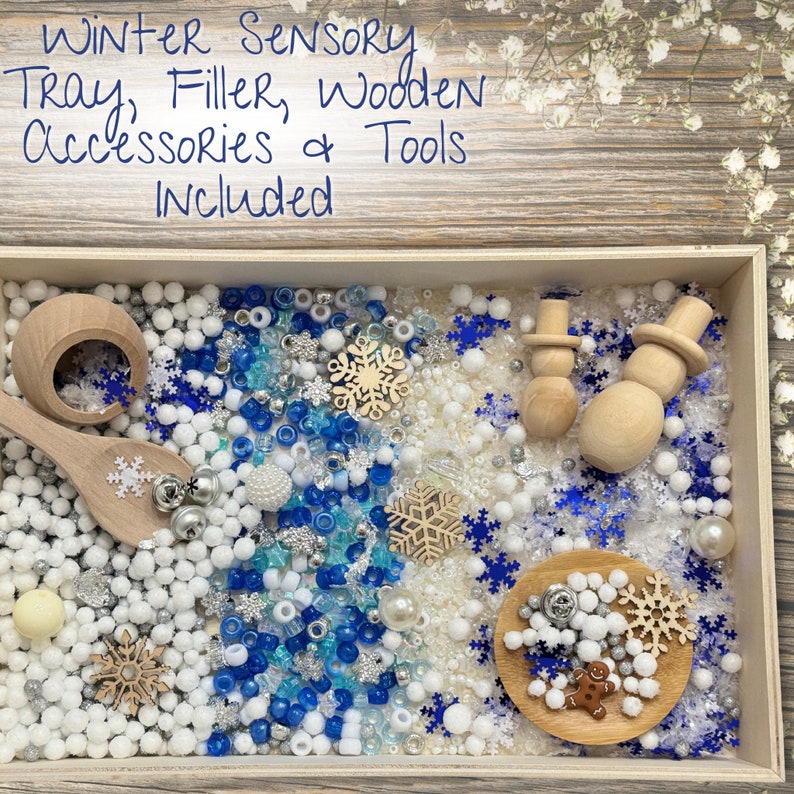 LET IT SNOW Sensory Activity, Sensory Tray, Winter Activity, Montessori ...