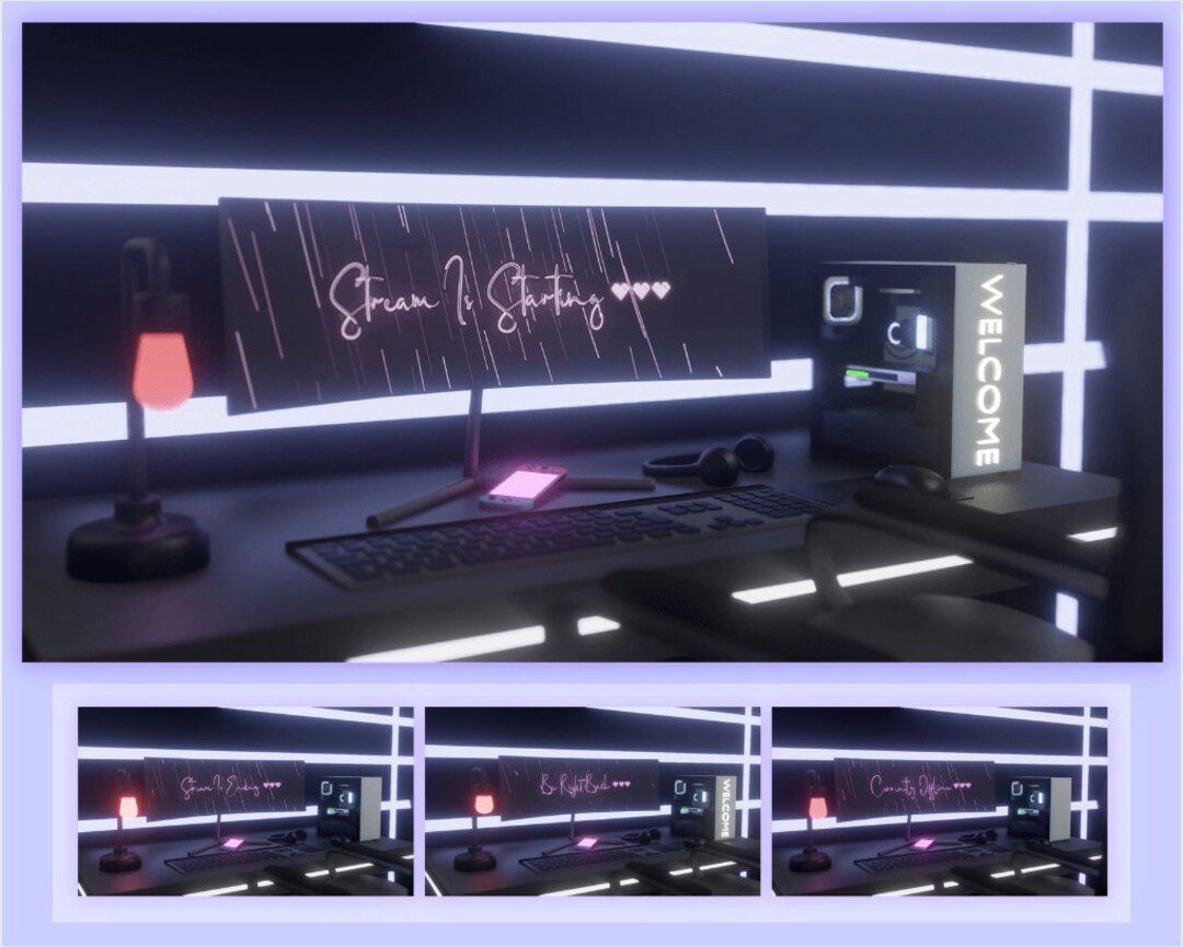 Animated Twitch Screens 4x Screen Stream Starting Soon Be Right Back ...