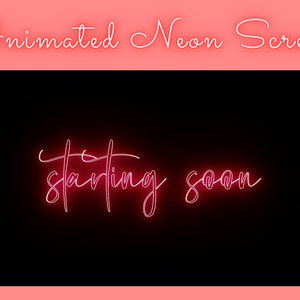 Animated Neon Red Twitch Scenes 5x Screen Pack | Etsy