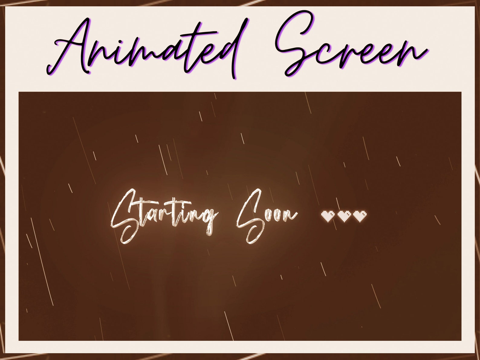 Animated Twitch Screen Pack 5 Stream Screens Brbthanks - Etsy
