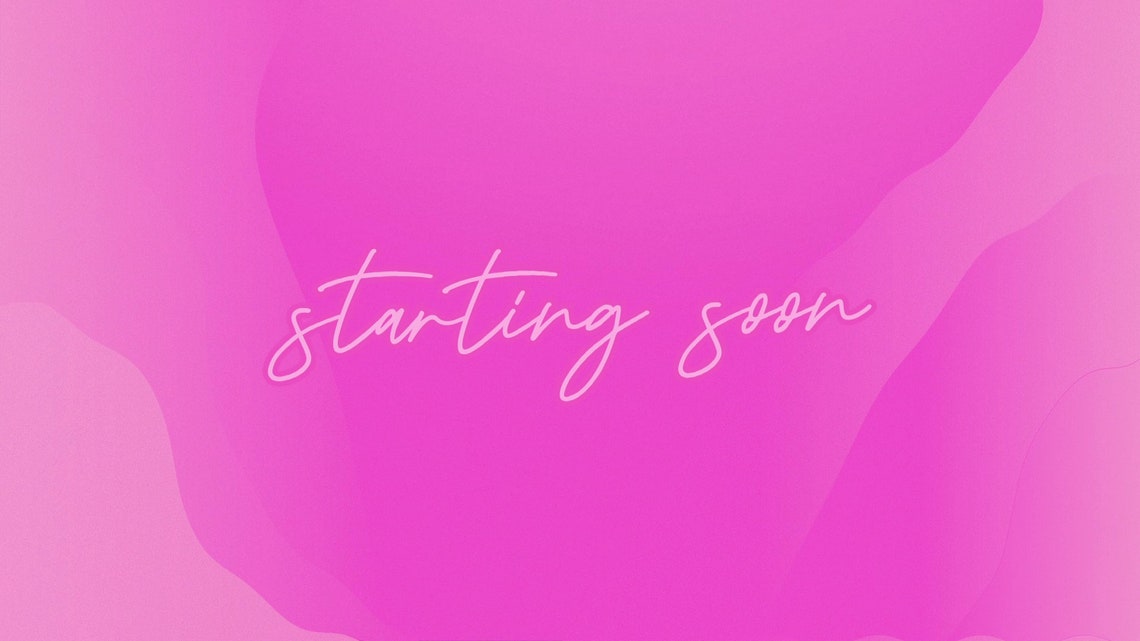 5x Pink Animated Twitch Screens, Starting Soon, Stream is Ending, Be ...