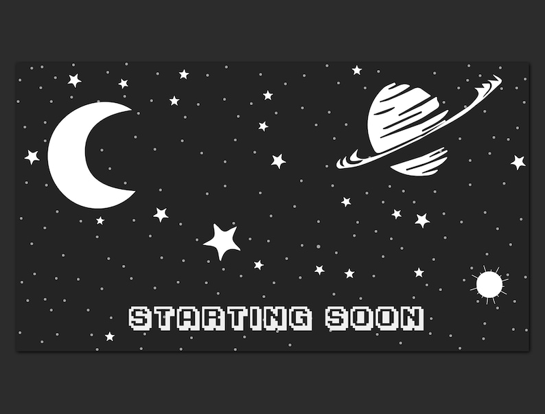 5x Animated Twitch Screens Space Theme Starting Soon - Etsy