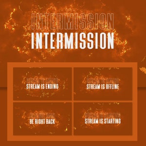 Animated Fire Twitch Scenes 5x Screen Pack Intermission - Etsy