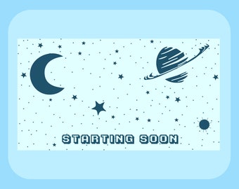 Cute Animated Loading Screen Space Screen Blue Theme | Etsy