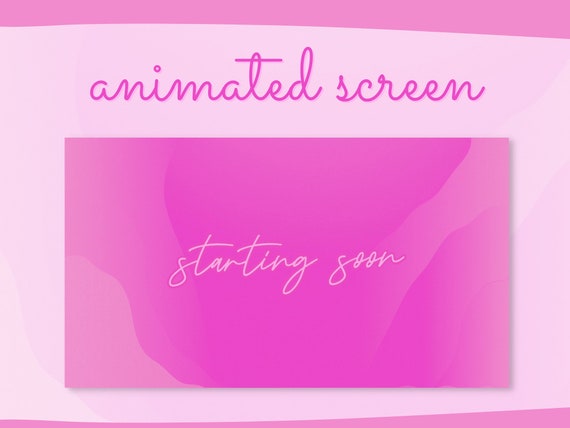 5x Pink Animated Twitch Screens Starting Soon Stream is - Etsy