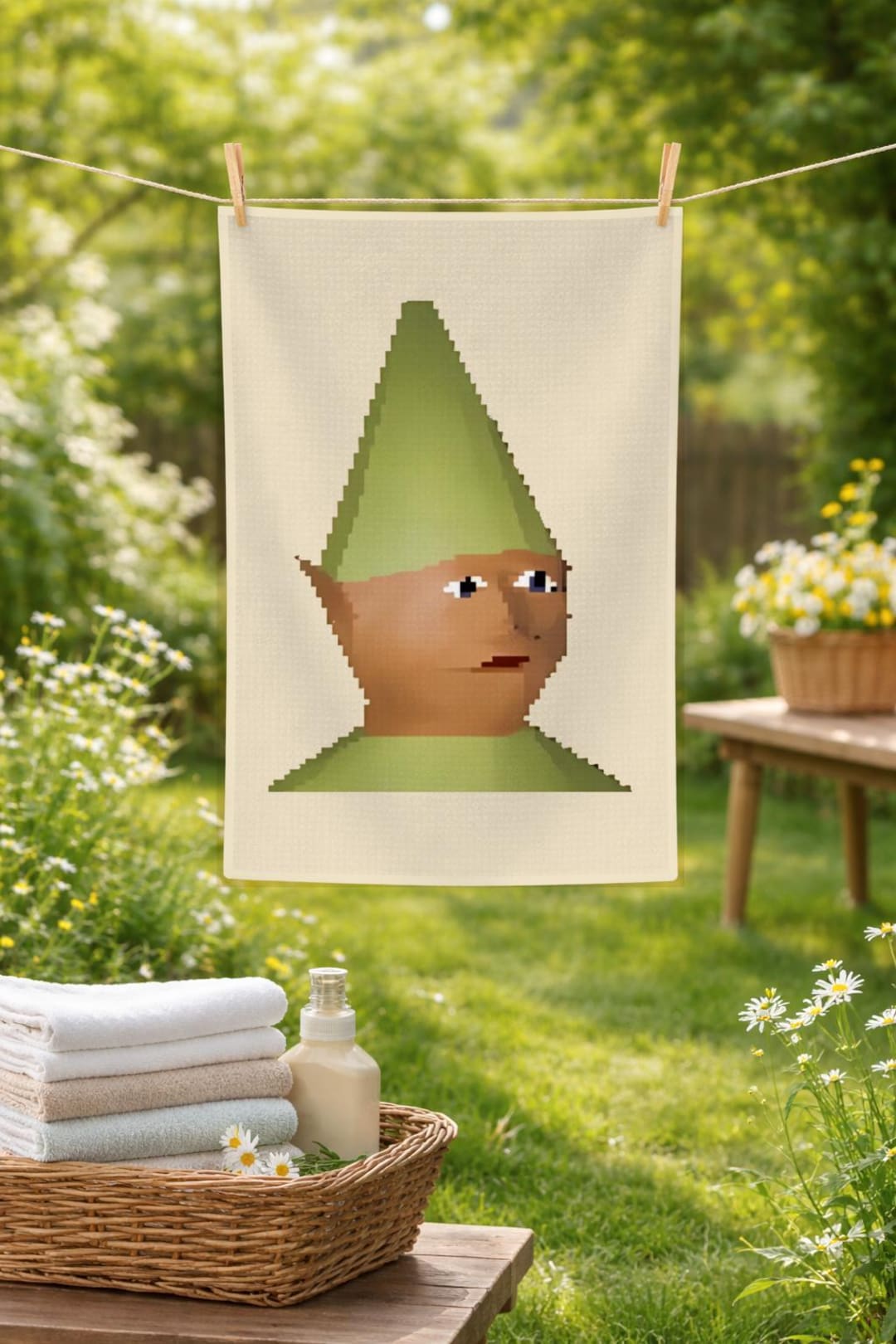 Old School Runescape Gnome Child Tea Towel Microfibre Funny Gamer ...