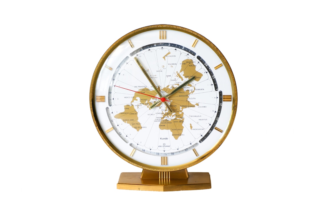 Vintage 1960s World Time Clock by Kundo - Etsy